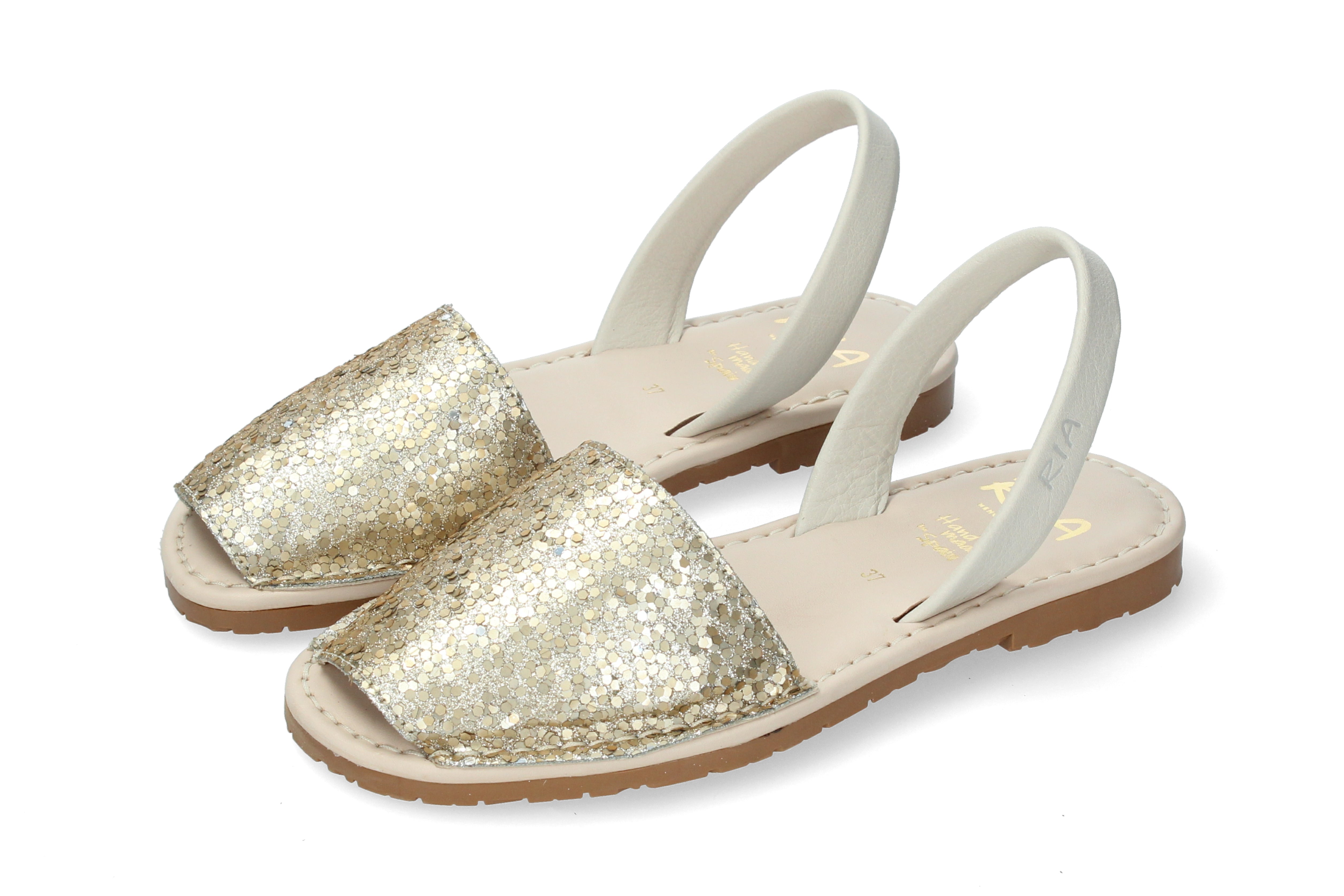 WOMANS CUSHIONED ABARCAS PALLADIUM GOLD – RIA Menorca